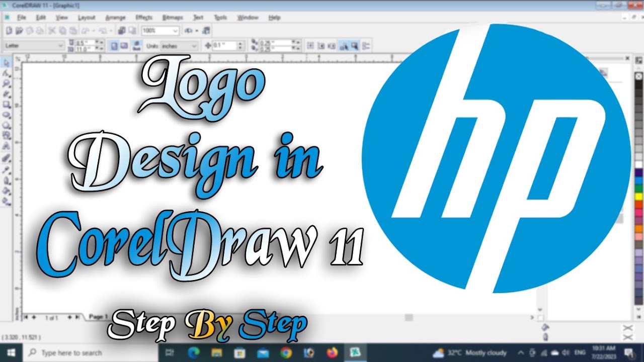 How to Make Hp logo design in coreldraw 11 ? | Coreldraw Tutorial ...