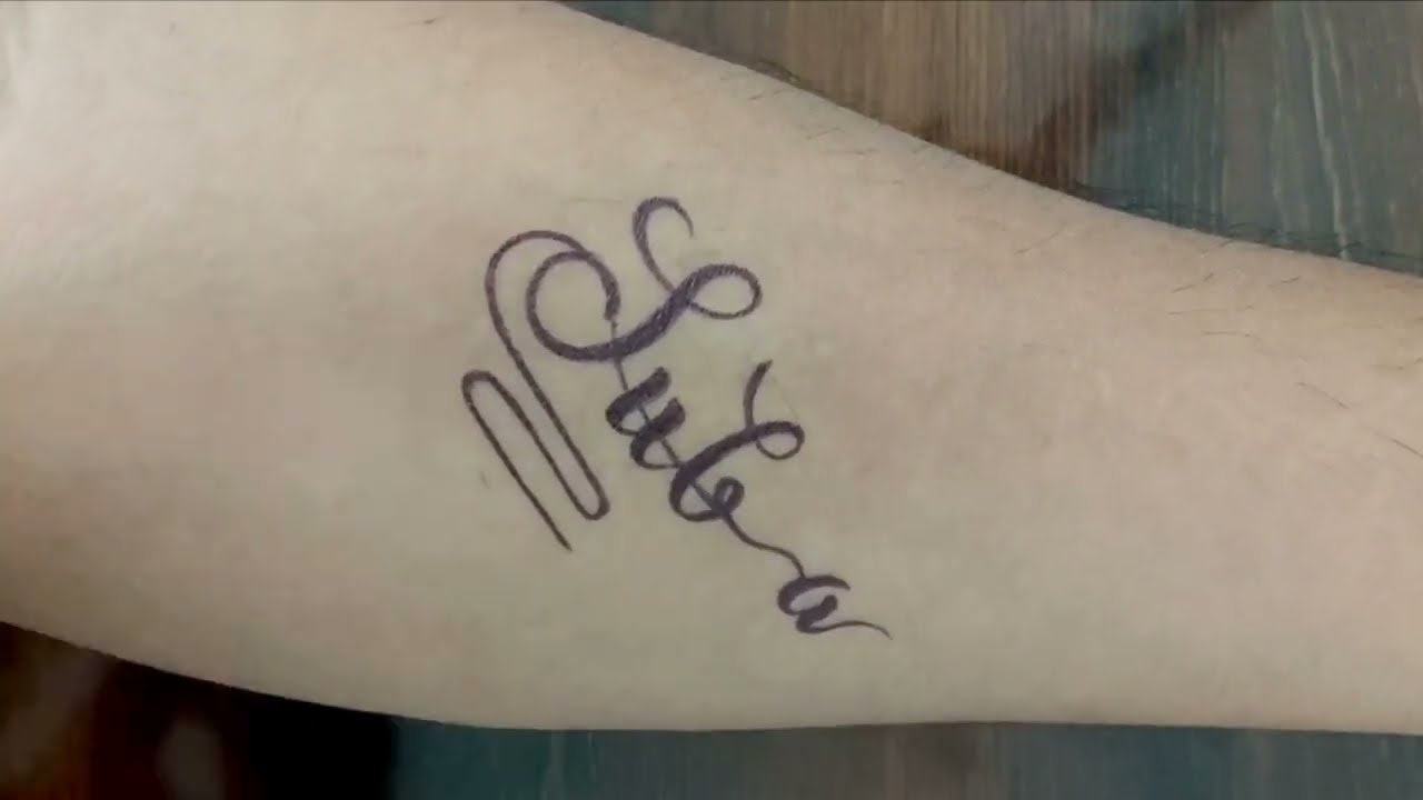 suba name tattoo 😍for my subscribe - YouTube