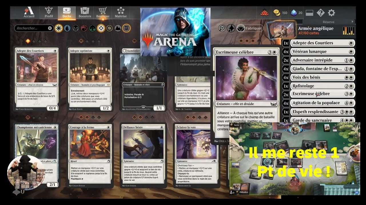 Je modifie mon deck blanc dans Magic The Gathering Arena pour l'adapter au mode standard (81 ...