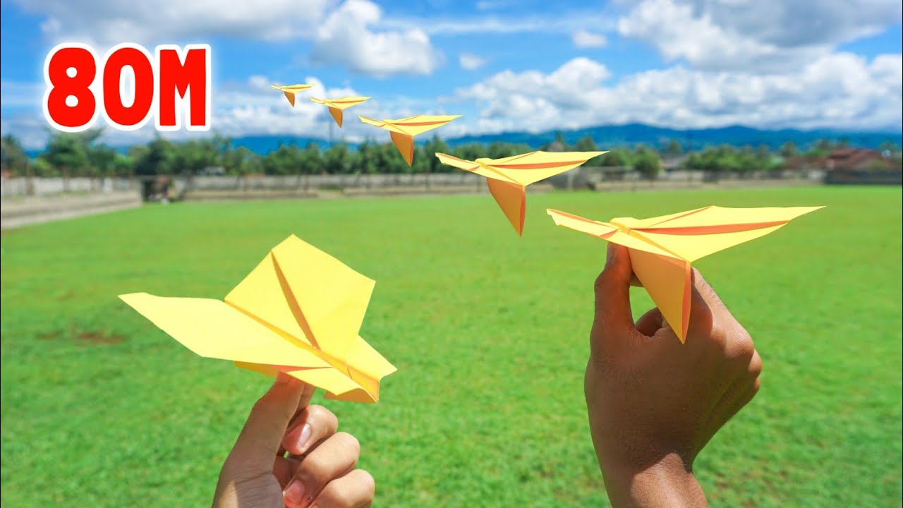 DIY Membuat Pesawat dari Kertas Mudah & Simple - Terbang jauh 80 Meter ...