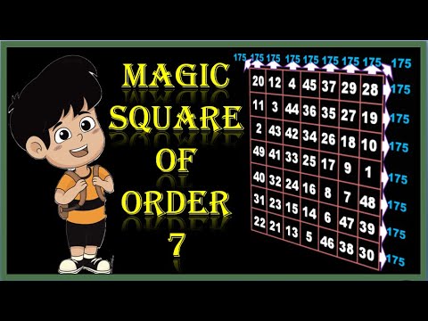 Magic square of order 7 with magic constant 175. 7×7 magic square ...