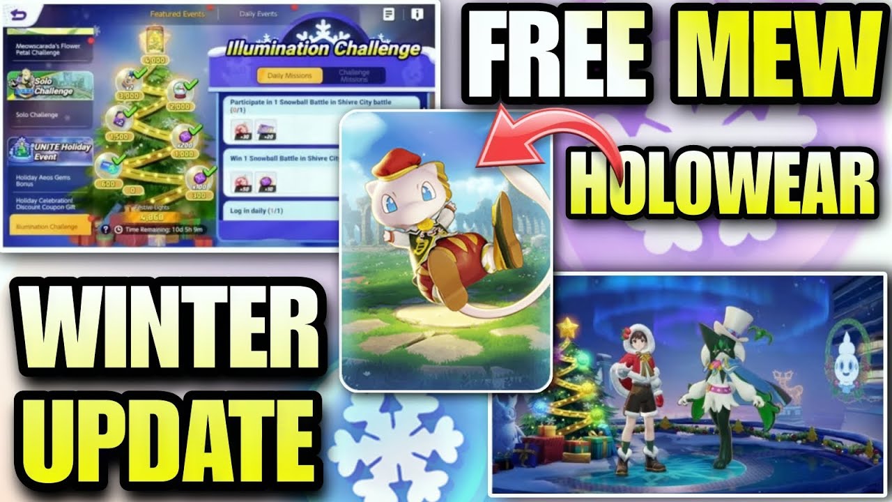 Mew Holowear Free Confirmed - All Winter Updates Announced in Pokemon ...