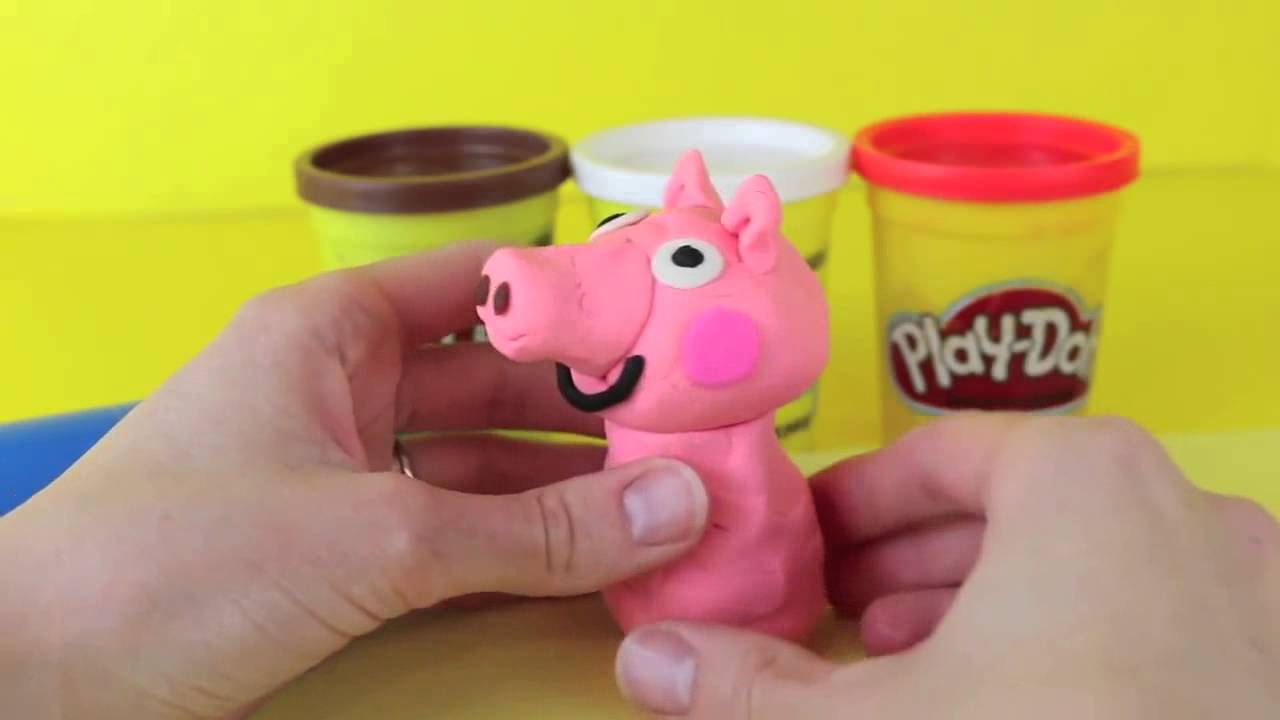 Play Doh Peppa Pig How To Make Peppa Pig with Play Dough 3D Peppa Pig ...
