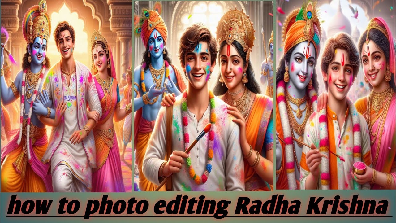 how to photo editing Radha Krishna | Radha Krishna ke saath 3D image ...