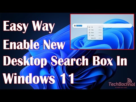 Enable New Desktop Search Box In Windows 11 - How To Fix - YouTube