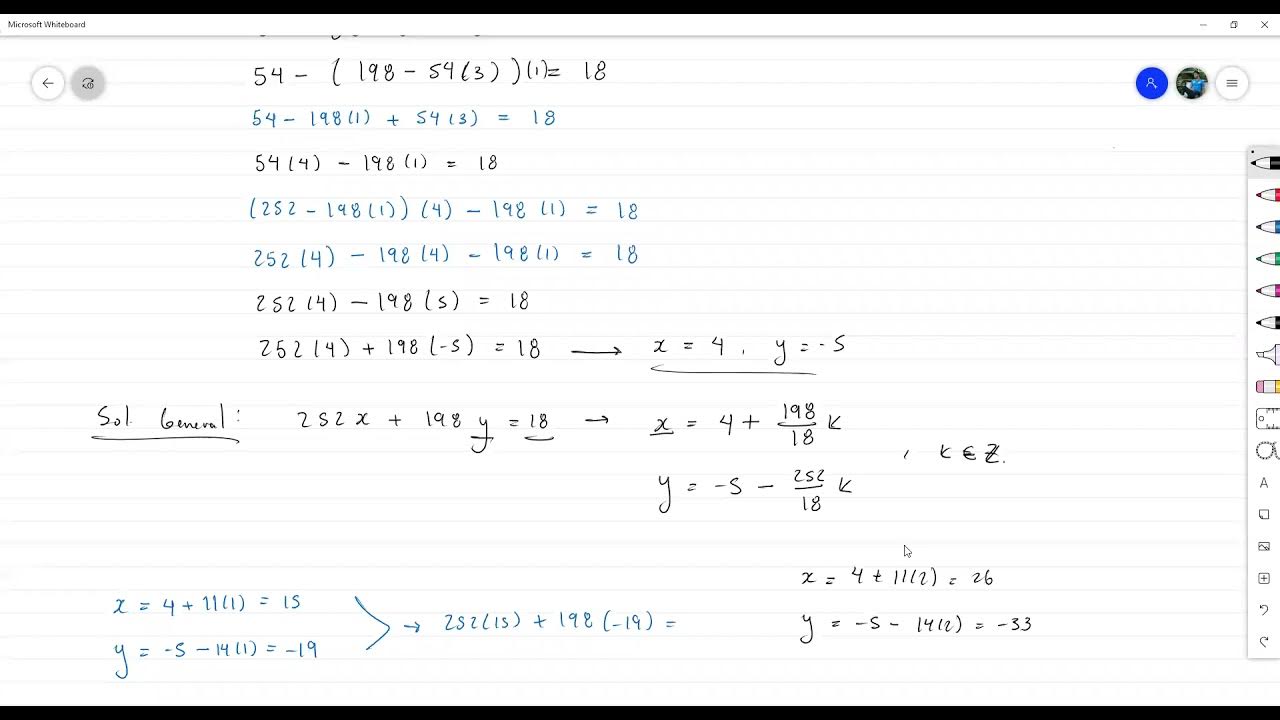Ejemplo Algoritmo de Euclides Extendido || Introducción a las ...
