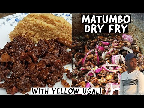 Dry fry matumbo with yellow Ugali ||Matumbo dry fry recipe || How to ...