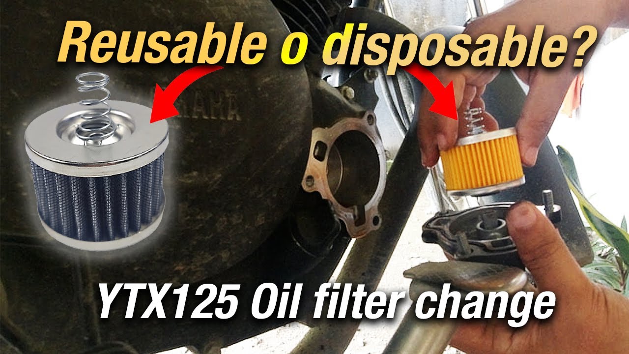 Yamaha YTX 125 OIL FILTER change | TOOLS, OIL FILTER TYPE at ilang TIPS ...