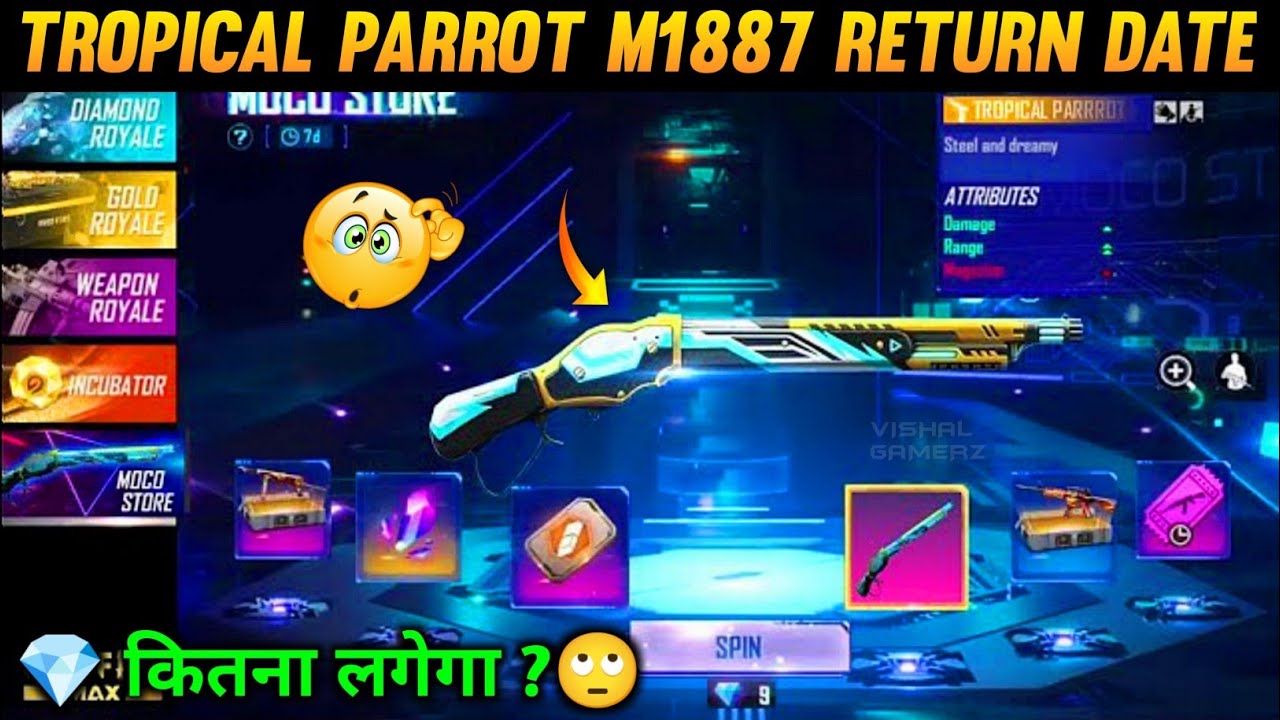 TROPICAL PARROT M1887 RETURN CONFIRM DATE | TROPICAL PARROT RETURN | UPCOMING M1887 GUN SKIN ...