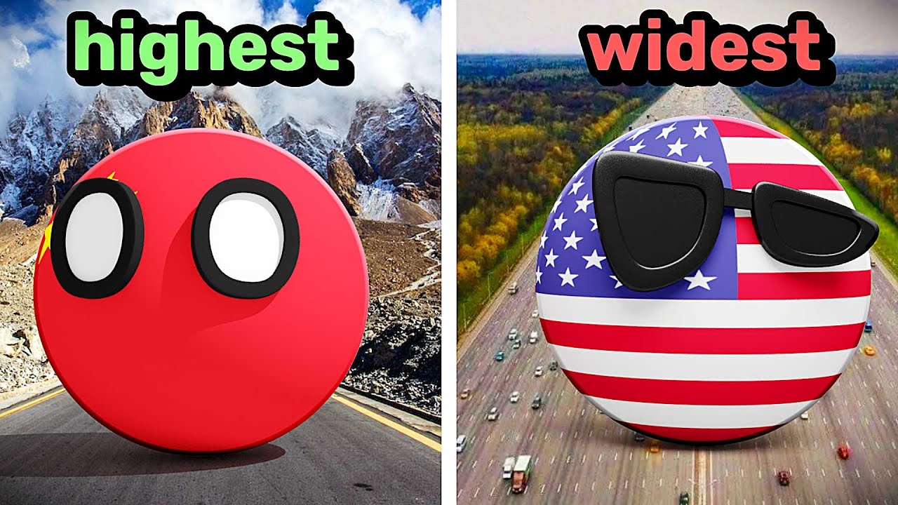 THE CRAZIEST HIGHWAYS IN THE WORLD | Countryballs Animation - YouTube