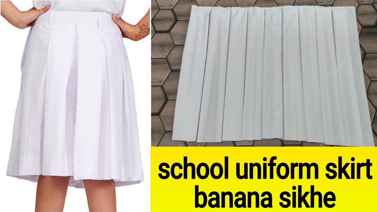 school uniform skirt cutting and stitching | school uniform | school ...