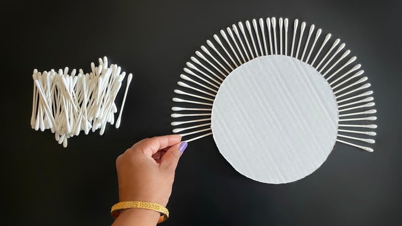 2 Unique Wall Hanging Craft Using Cotton Earbuds and Paper / Paper ...