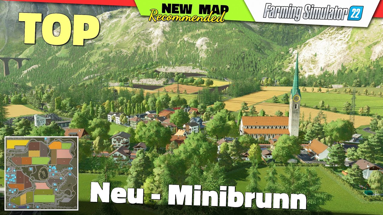 FS22 ★ MAP "Neu - Minibrunn" [UPDATE] - Farming Simulator 22 New Map Review 2K60 - YouTube