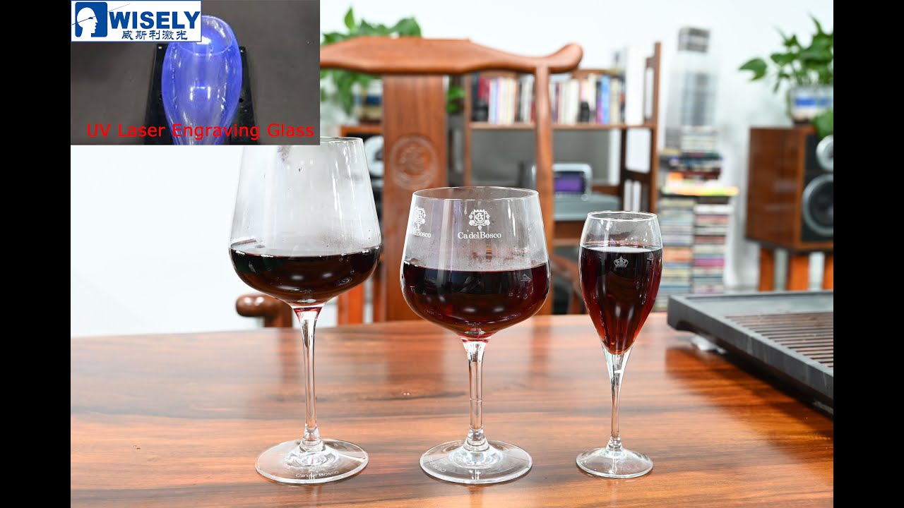 Laser Engraving Wine Glass Cup- UV Laser Marking Glass - YouTube