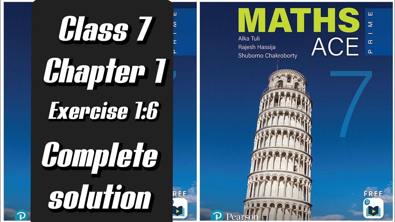 Math ace prime class 7th chapter 1 Exercise 1.6 complete solution# ...