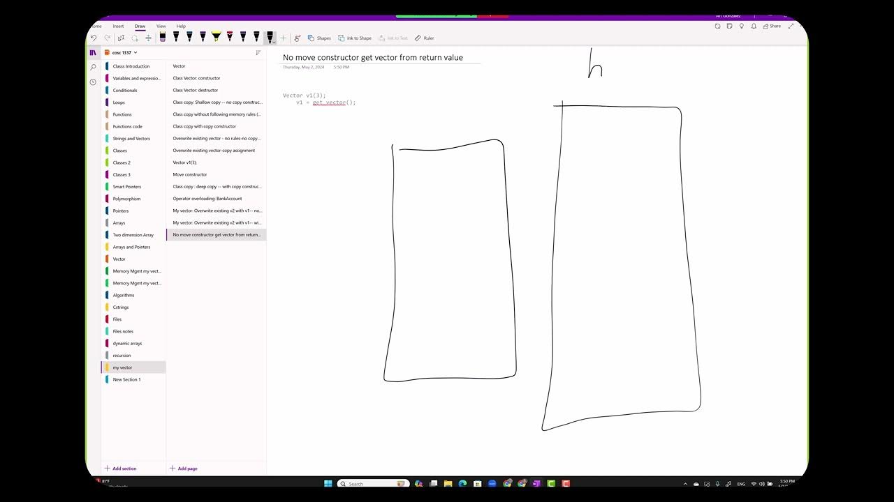 050224 C++ COSC 1337 C++ Class Memory Mgmt: Intro to move assignment - YouTube