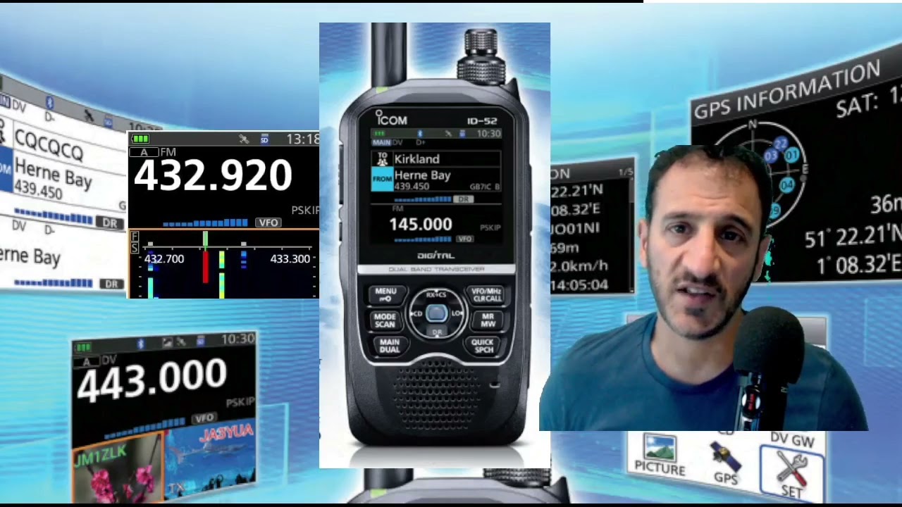 ICOM ID-52 - Scope functions and More - YouTube