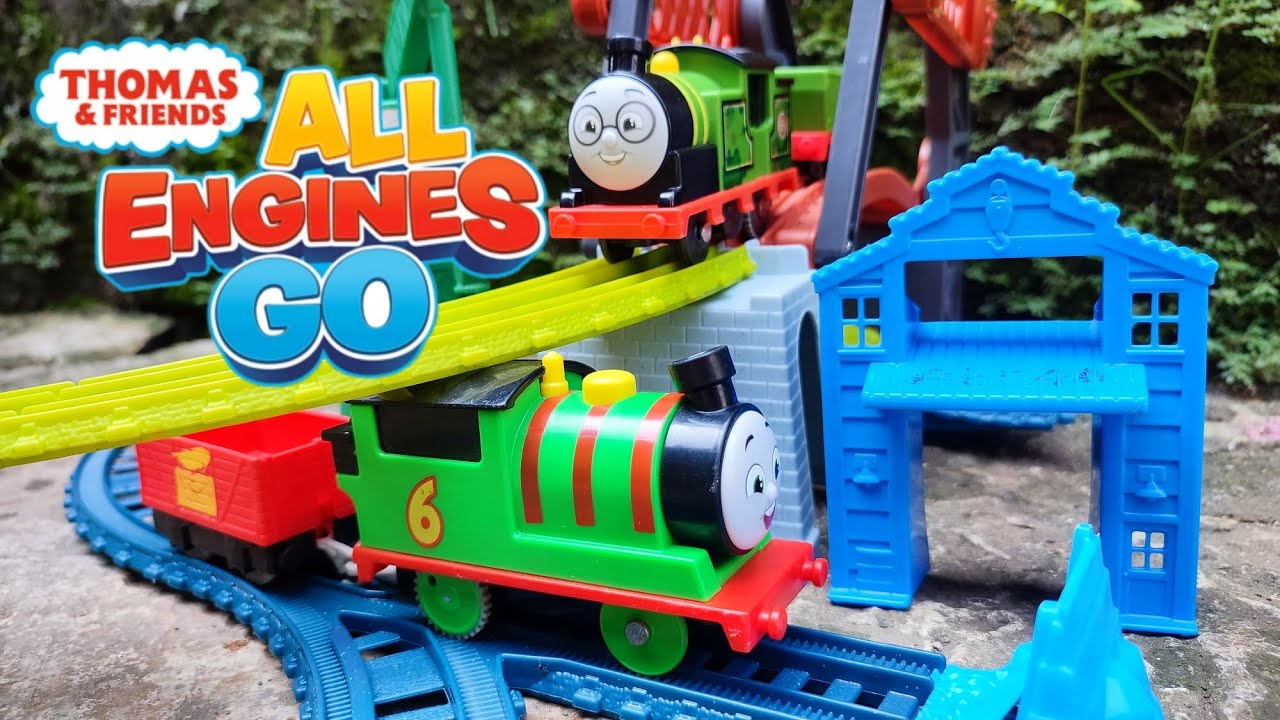 mencari dan merakit mainan kereta api thomas & friends percy whiff # ...