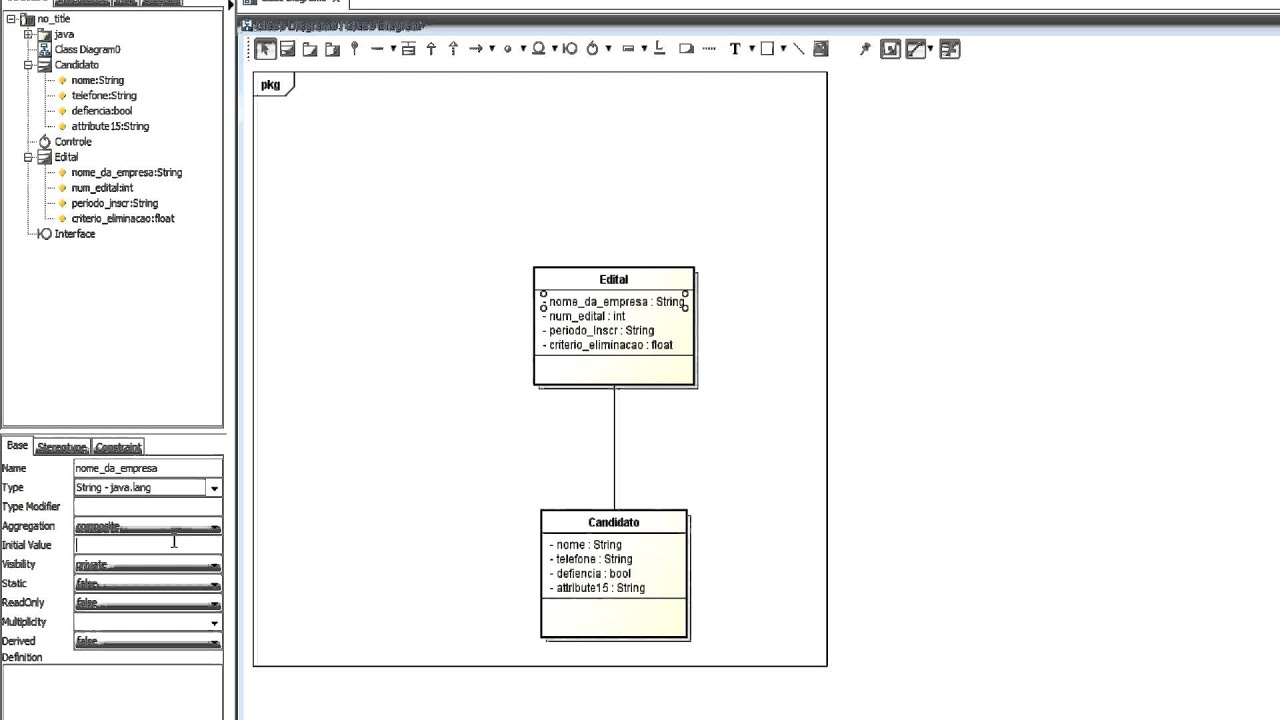 Exemplo de modelagem do diagrama de Objetos - YouTube
