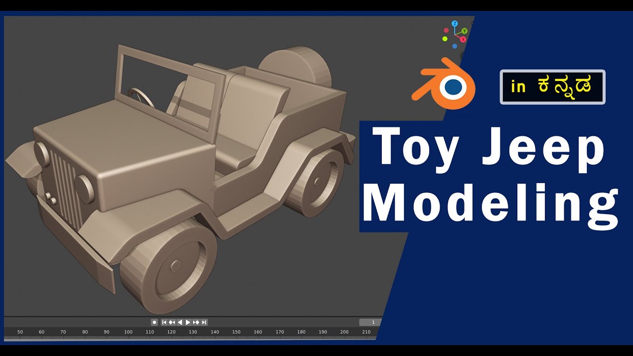 Blender Basic Modeling Time lapse Tutorial - Toy Jeep - YouTube