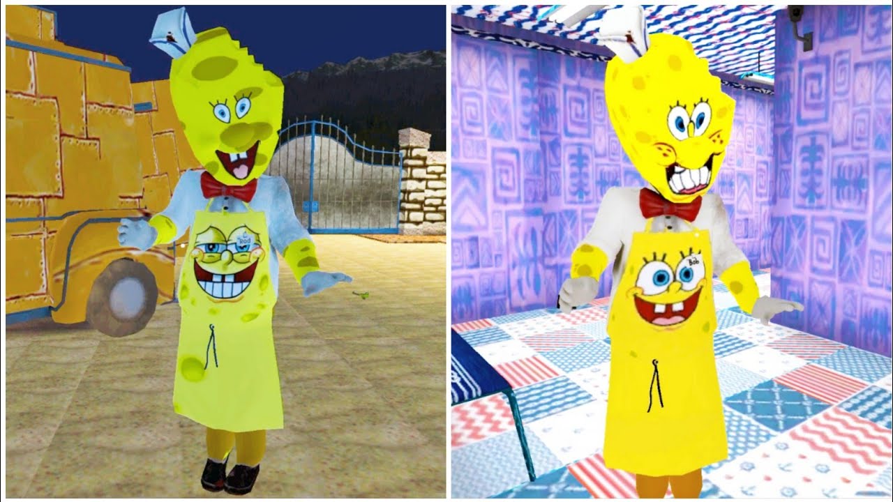 Ice Scream 1 Rod Is SpongeBob Vs Ice Scream 4 Rod Is SpongeBob Full ...