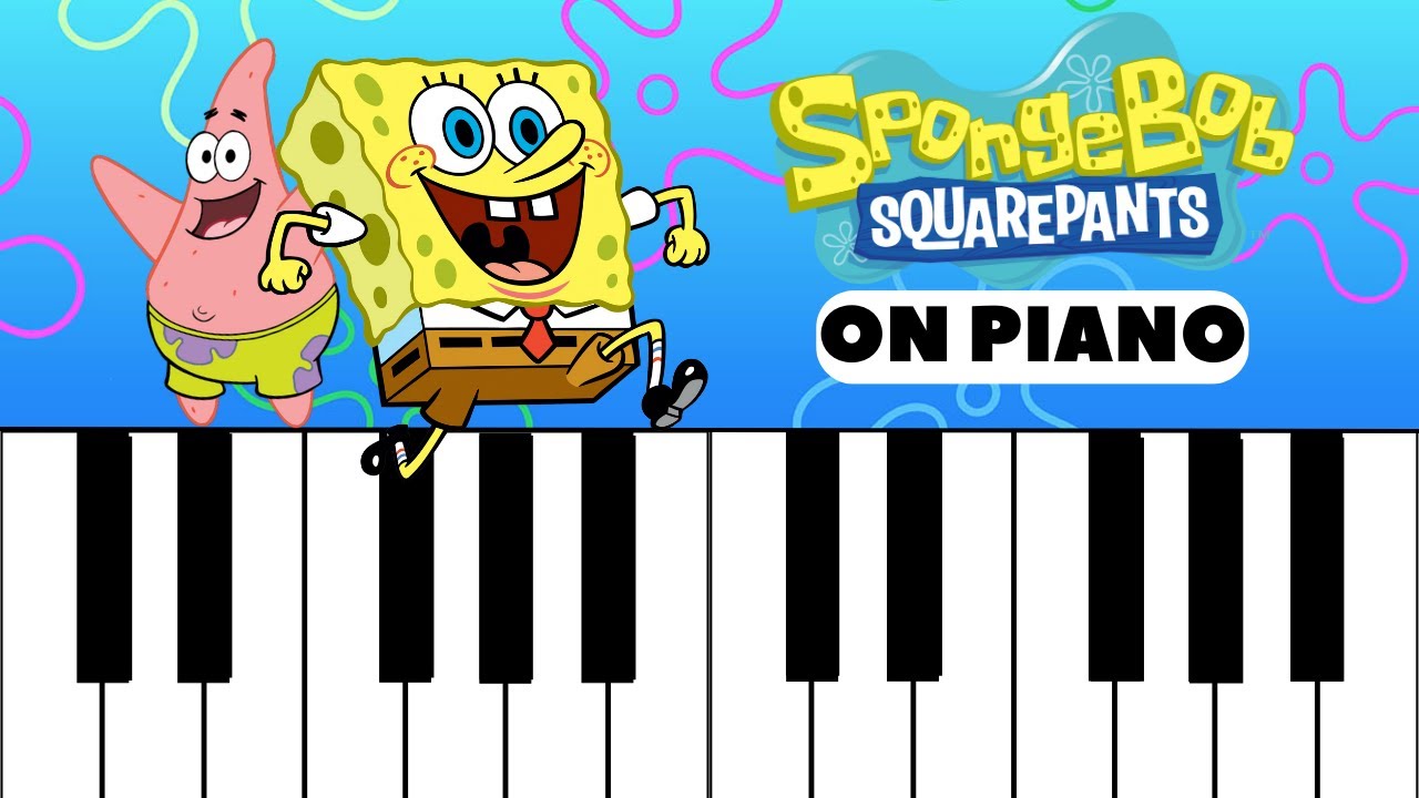 SpongeBob SquarePants Theme on piano (COVER AND LESSON) - YouTube