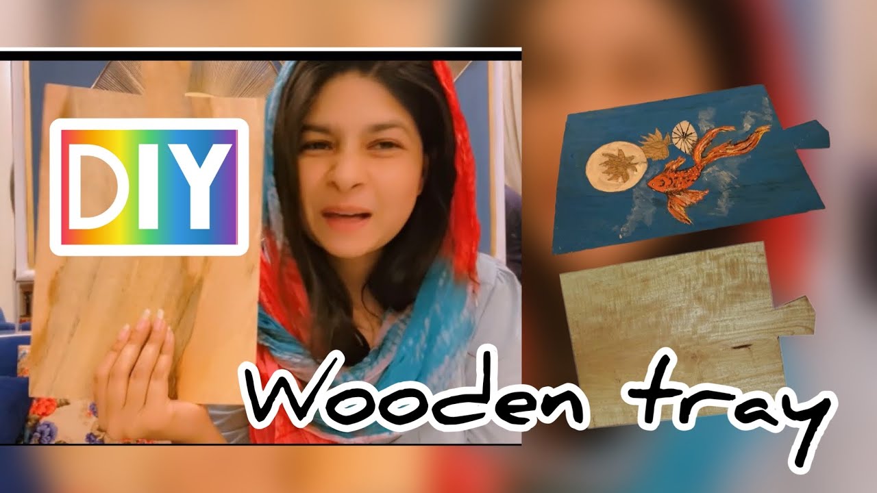 DIY | Wooden tray | How to make | Painting | DIY hacks - YouTube