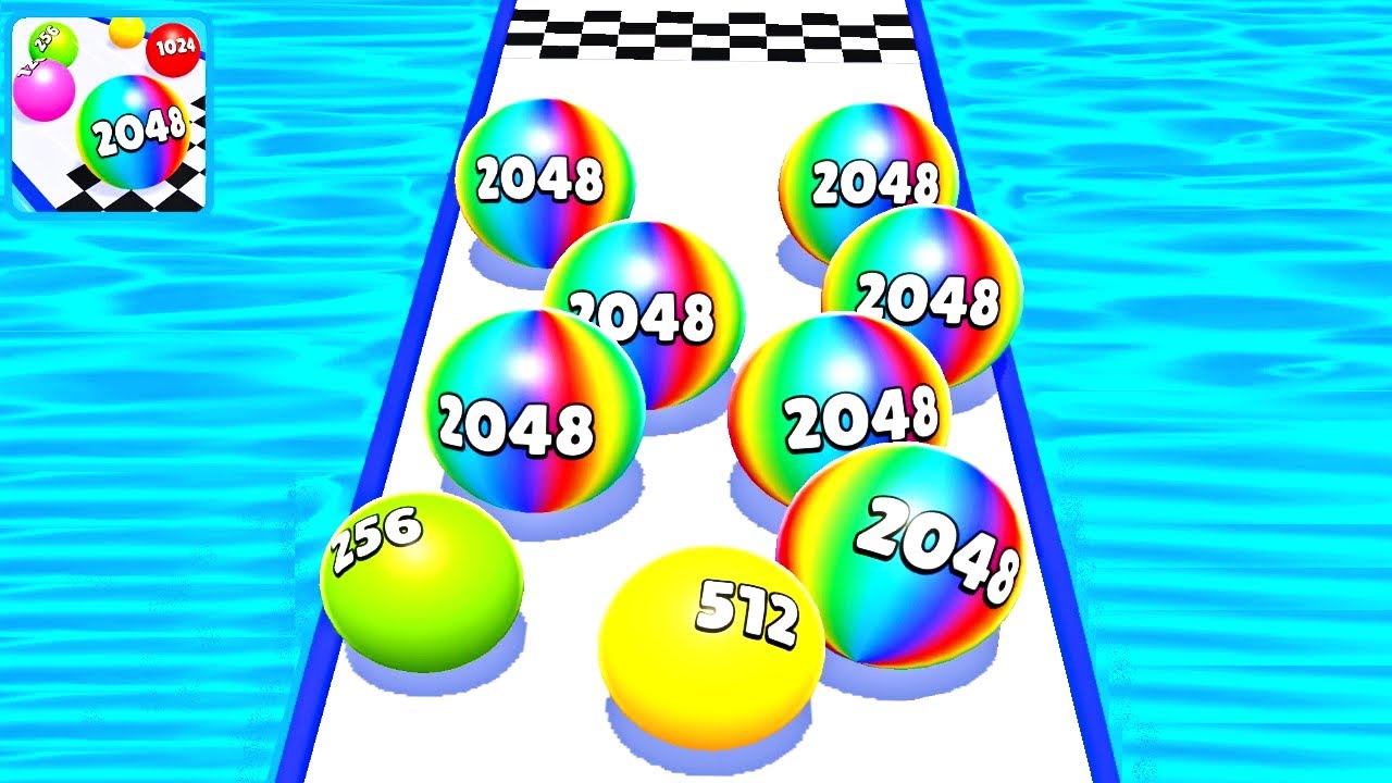 Ball Run 2048 Merge Race Run 3D ! All Levels Gameplay (38-46) android ...