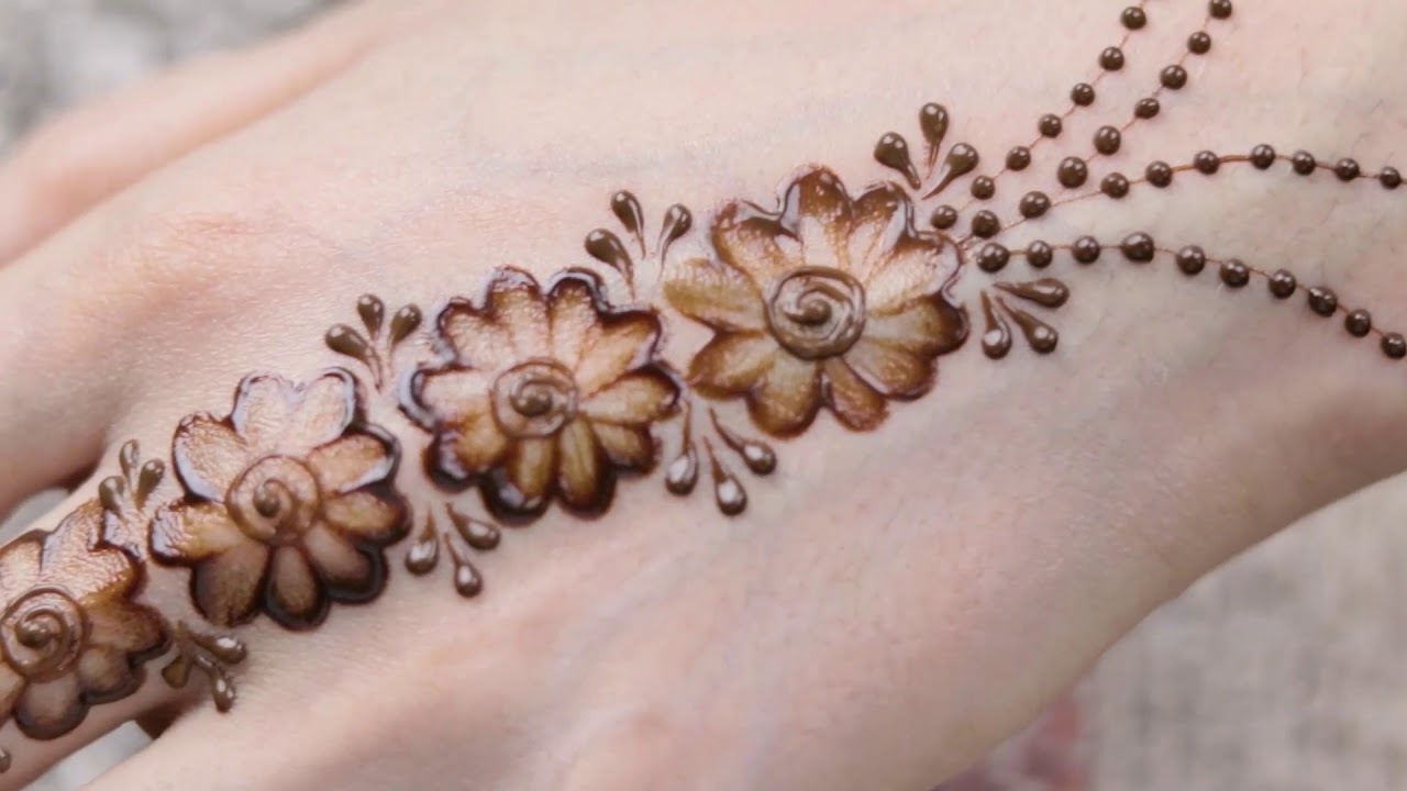 Simple & Elegant Mehndi tutorial step by step for beginners 2020 - YouTube