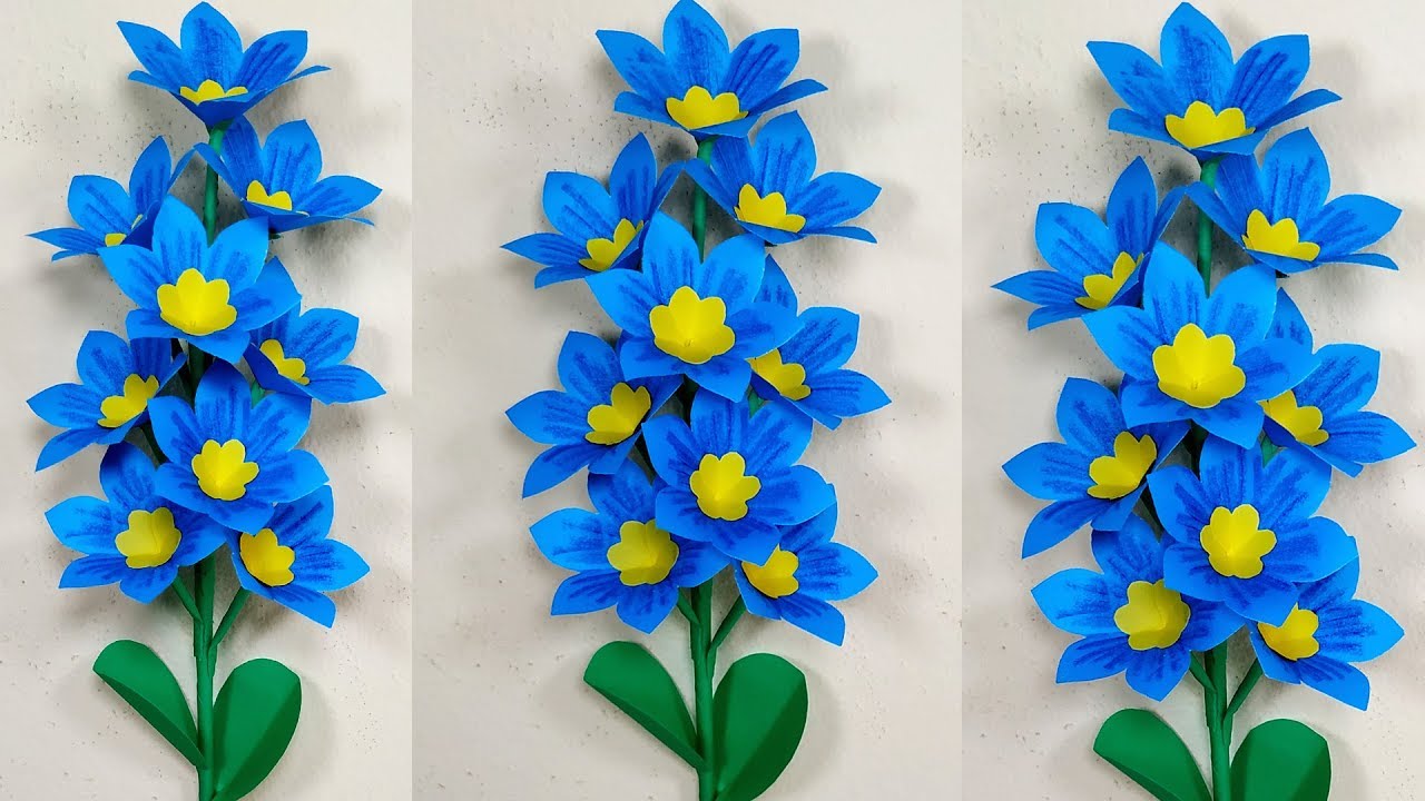 Paper Flower Handcraft Tutorial at Home|Beautiful Easy Making Paper ...