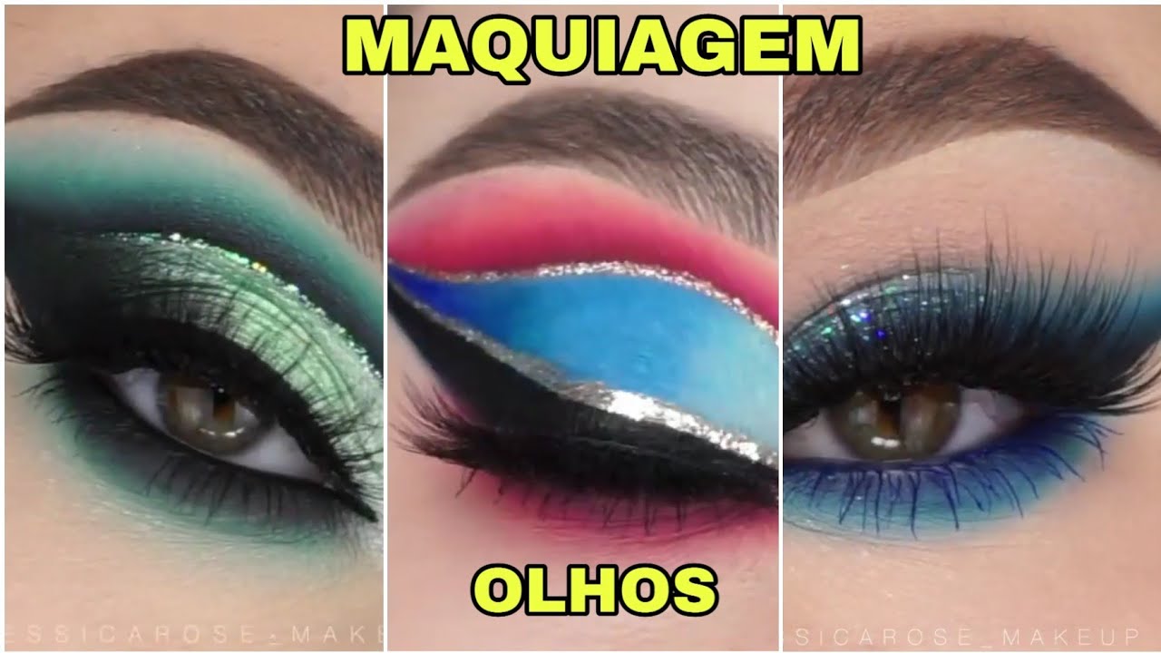 MAQUIAGEM PARA OS OLHOS//EYE MAKEUP TUTORIALS - Jessicarose_makeup ...