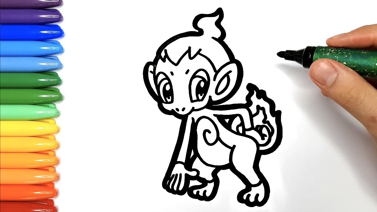 HOW TO DRAW CHIMCHAR - POKEDRAWINGS - YouTube