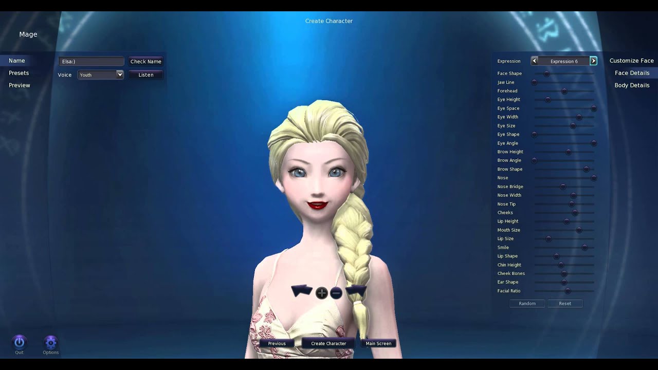 Aion: Frozen Elsa character creation - YouTube