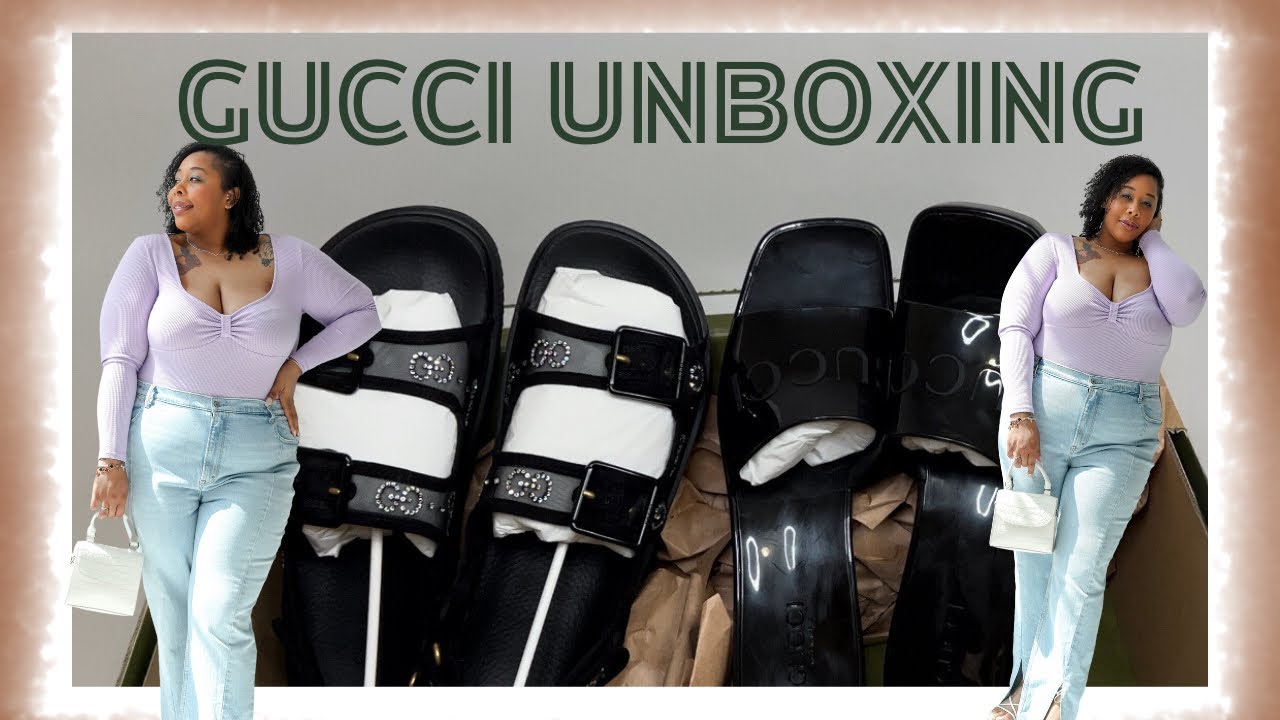 Discover the Luxurious Gucci Rubber Slide Sandal & GG Sandal with ...