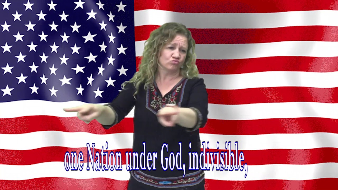 Pledge of Allegiance signed by Crystal Blalock-Sewell - YouTube