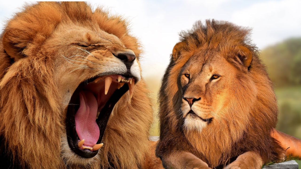 Animal sounds. lions with their cries and relaxing nature sounds # ...
