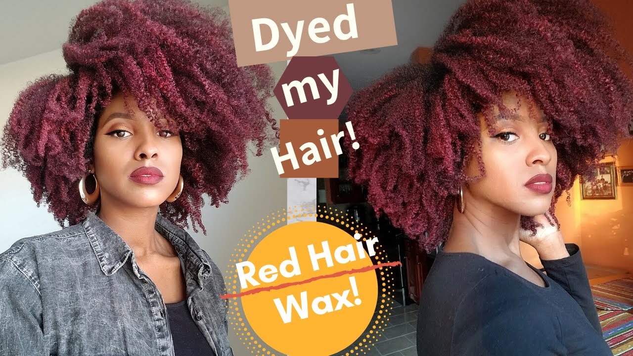 Temporary hair dye for dark Natural Hair - Hair paint wax - YouTube
