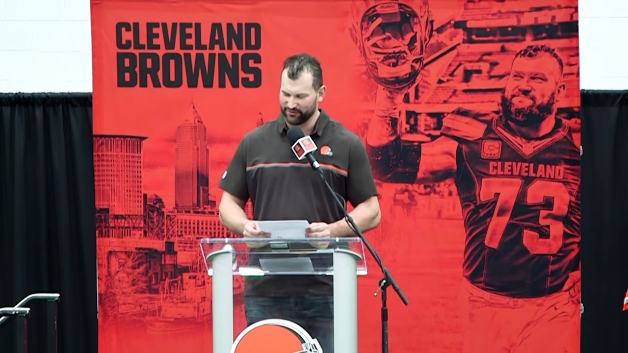 Joe Thomas retirement speech - YouTube