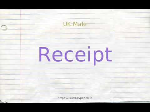 How to pronounce receipt - YouTube