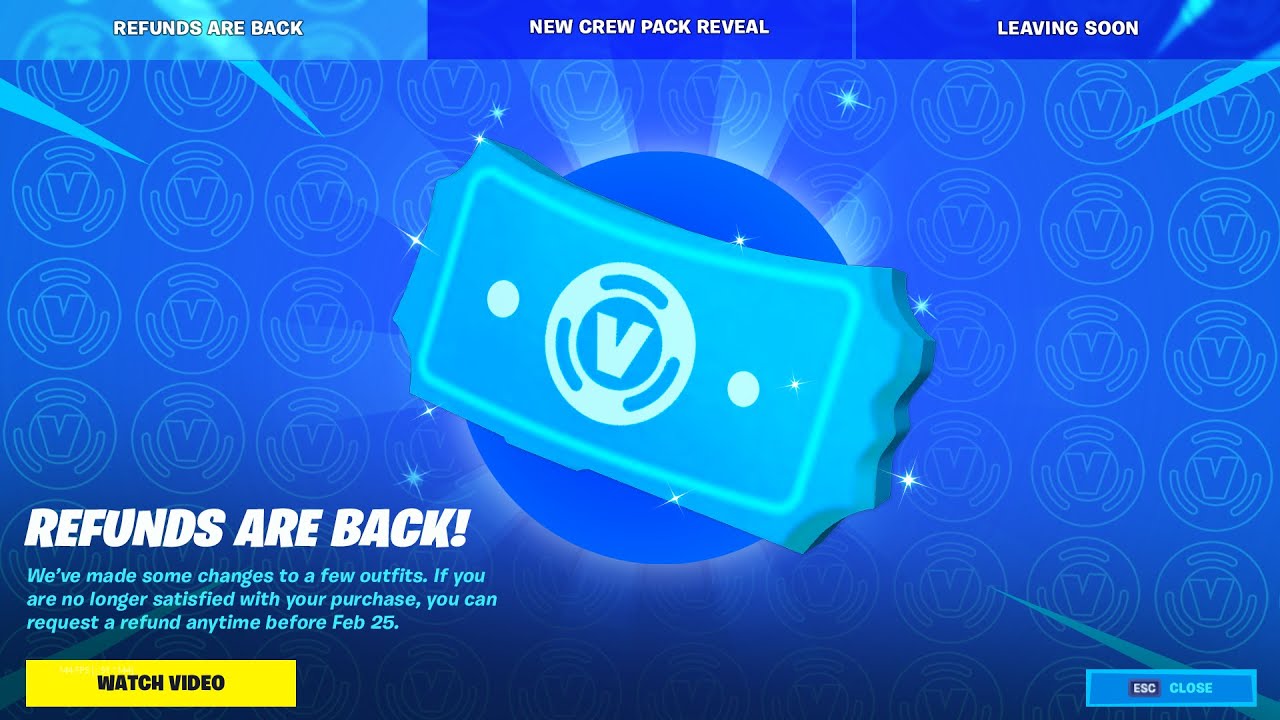 The *REFUND* TICKET UPDATE in FORTNITE! - YouTube