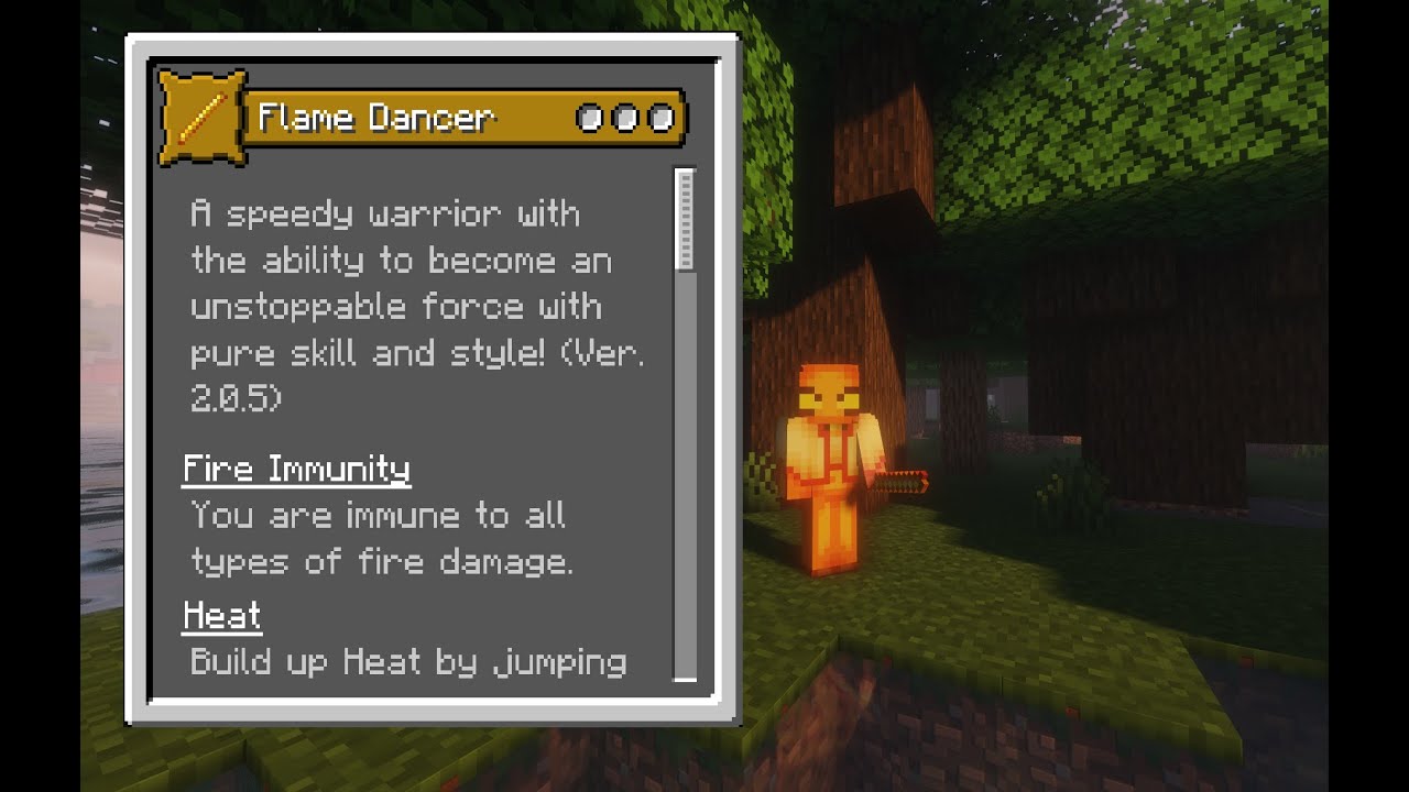 Minecraft Origins: FLAME DANCER (Class) - YouTube