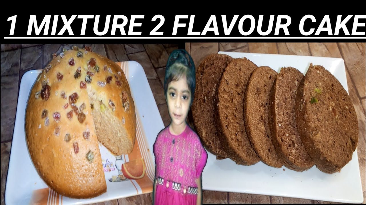 1 Mixture 2 Flavour sponge Cake Recipe | Soft & Spongy Cake | Hurain Ka ...