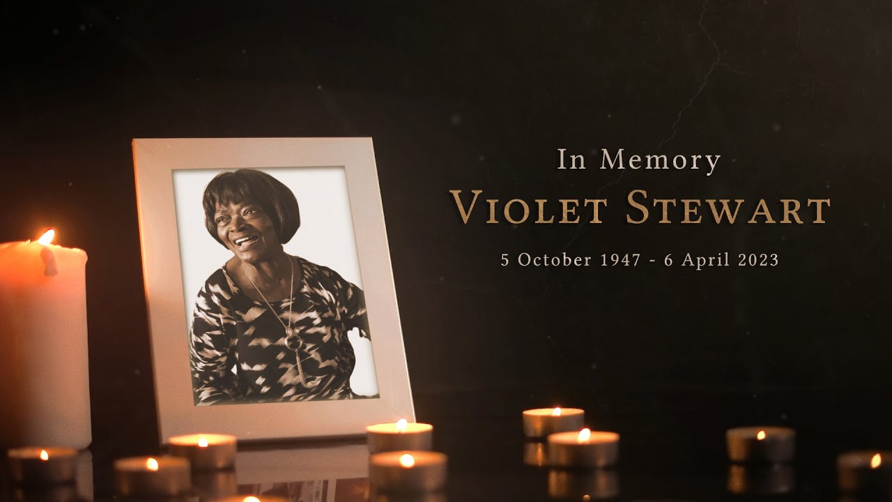 Service of Thanksgiving for the life of Violet Stewart - YouTube