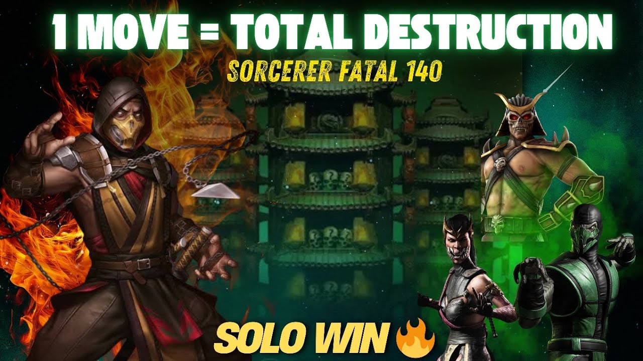 MK11 Scorpion SOLO DESTROYS Sorcerer Fata Tower 140! Only Special 1 🔥 # ...