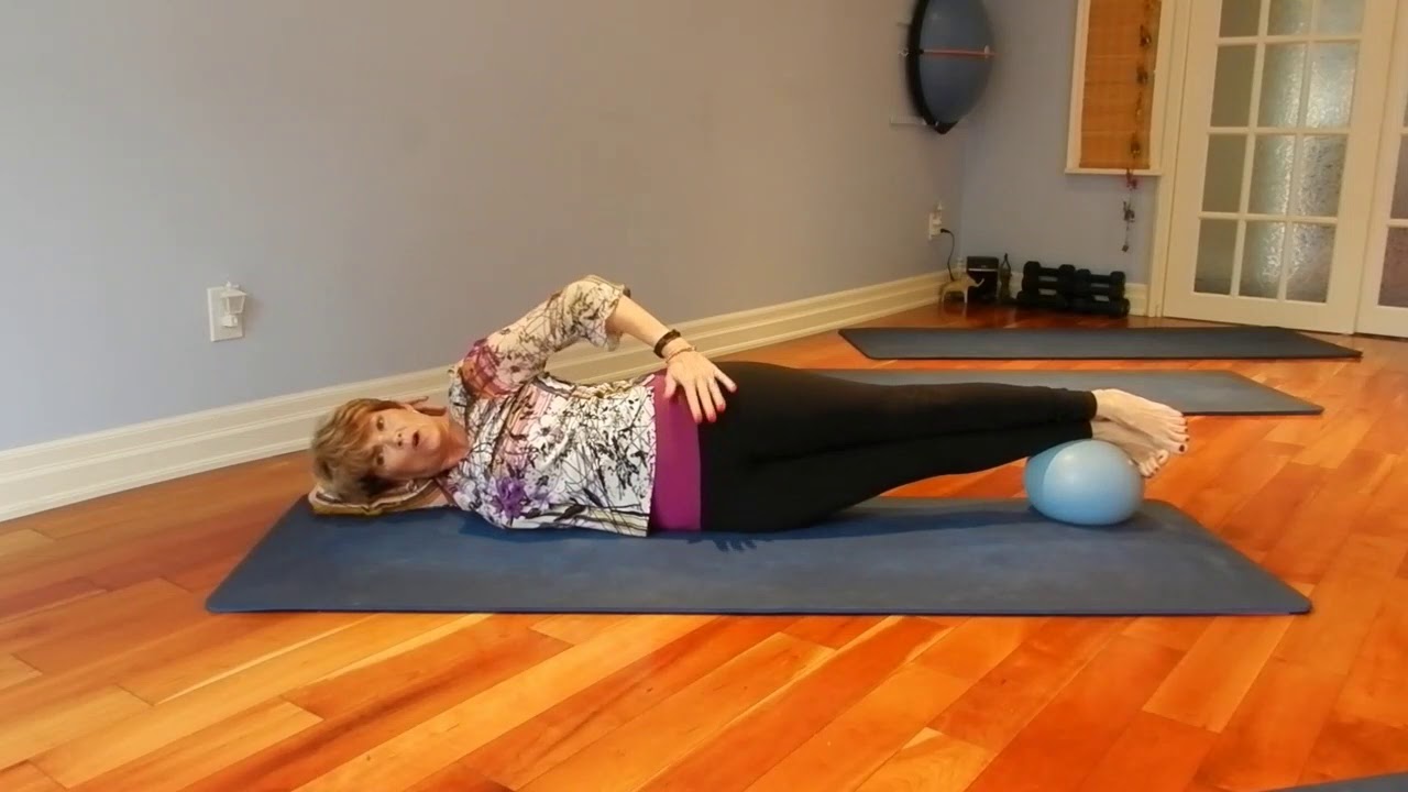 Pilates 9: Pilates Ball Side Series with Denise Galloway - YouTube