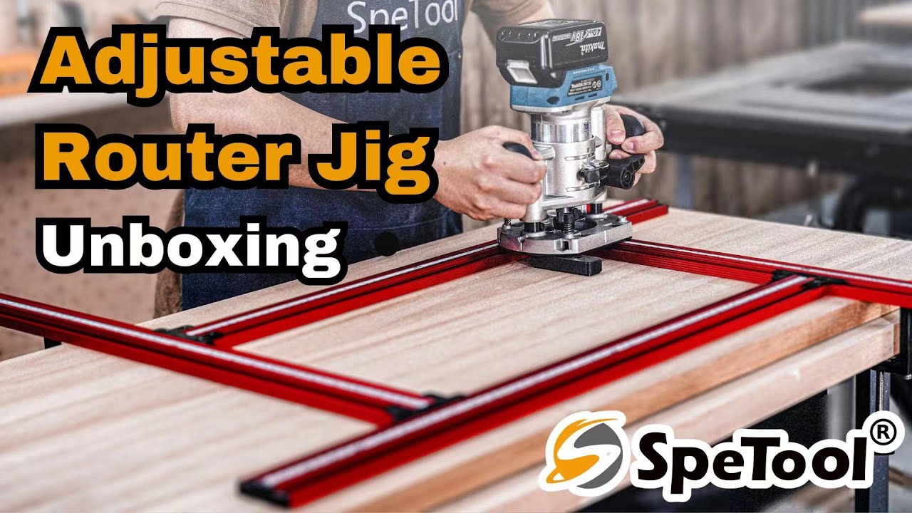SpeTool Adjustable Router Jig Unboxing - YouTube