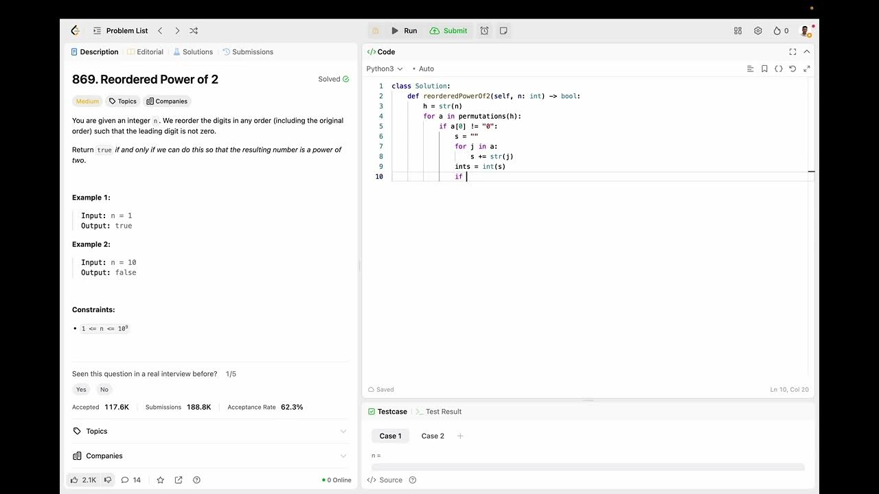 Reordered Power Of 2 - YouTube