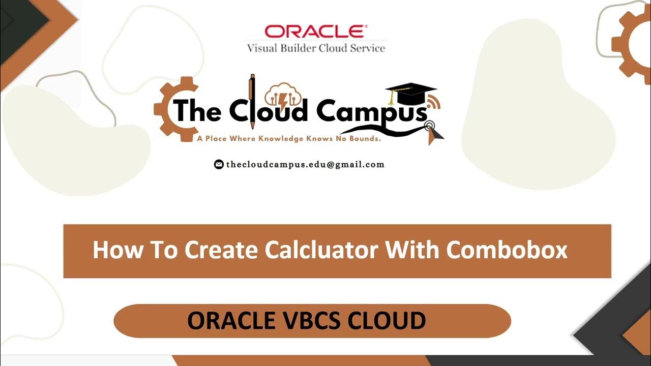 How to create A calculator with Combo box or Dropdown | VBCS Combo box - YouTube