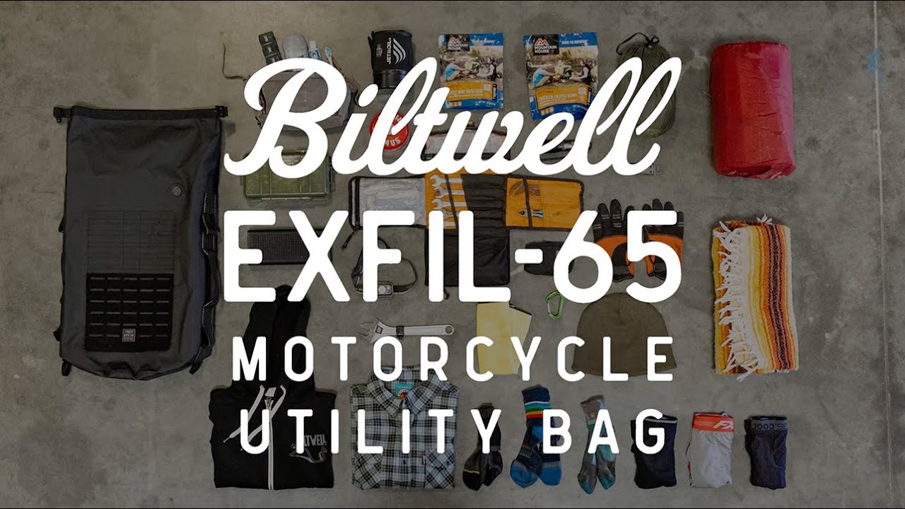 Biltwell EXFIL-65 Motorcycle Utility Bag - YouTube