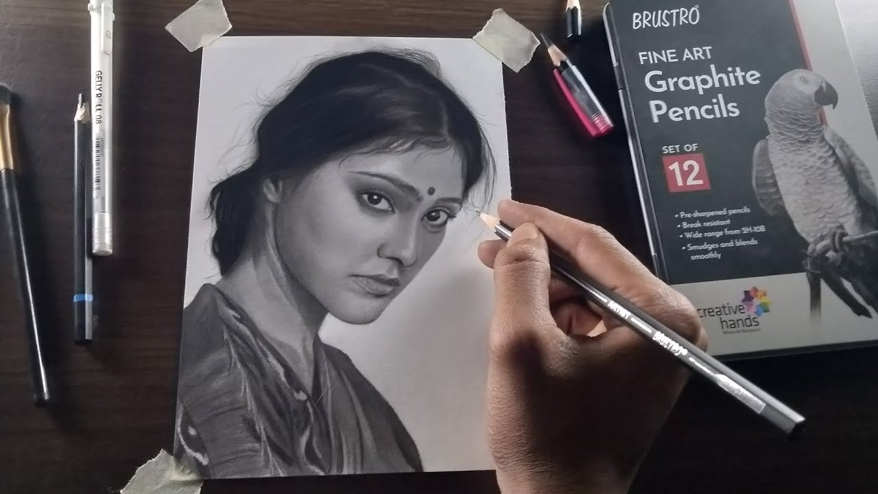 How to draw Realistic Portrait 😍 // Shading part - 2 - YouTube